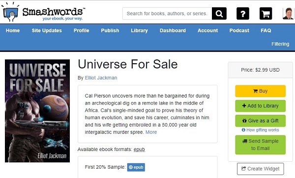 Smashwords EPUB is ready! - Elliot Jackman